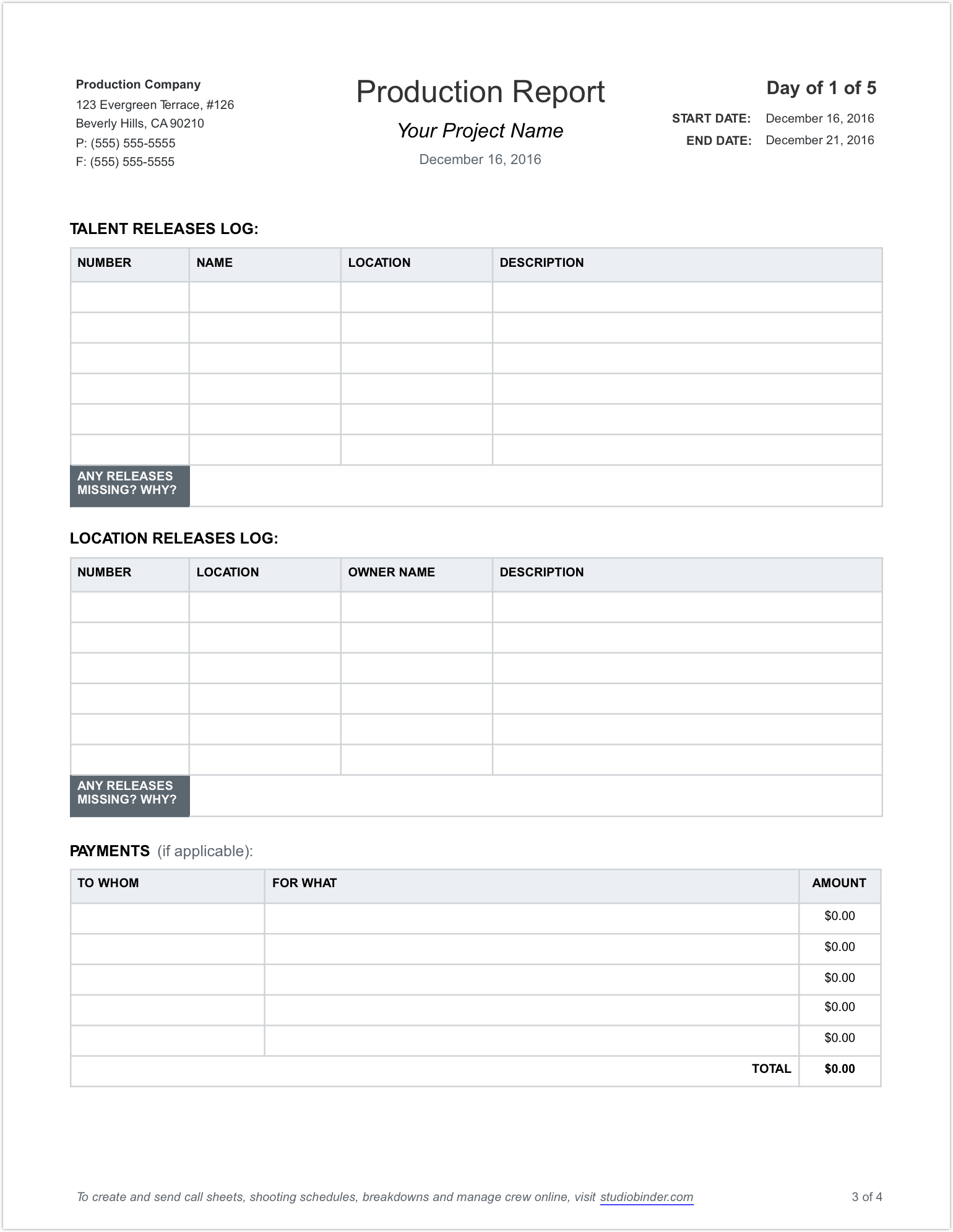 Download FREE Daily Production Report Template Download FREE Daily Production Report Template