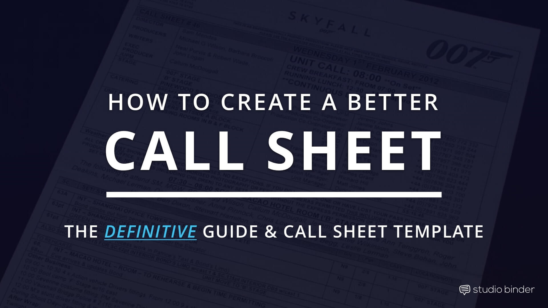 The Ultimate Guide to Call Sheets (with FREE Call Sheet Template)