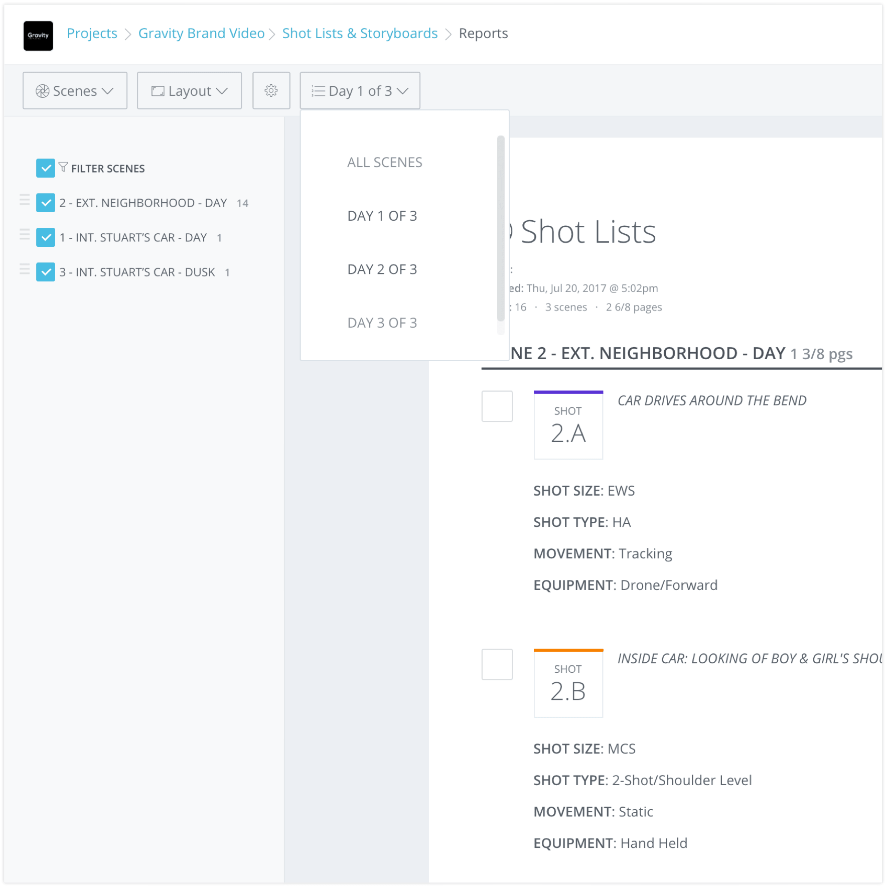 Generate Storyboard and Shot List Reports in a Snap | StudioBinder
